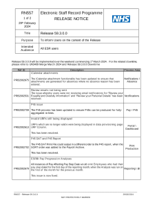 Browse Content - ESR Hub - NHS Electronic Staff Record